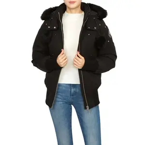 Moose Knuckles Drawstring Hooded Jacket - Black
