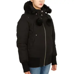 Moose Knuckles Drawstring Hooded Jacket - Black