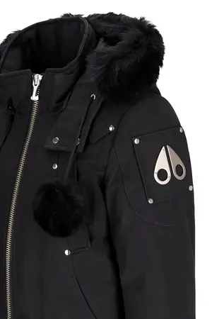 Moose Knuckles Drawstring Hooded Jacket - Black