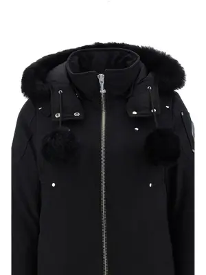 Moose Knuckles Drawstring Hooded Jacket - Black