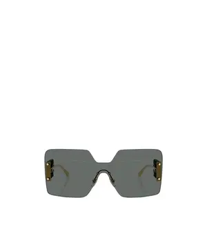 Versace Logo Rimless Sunglasses - Gray