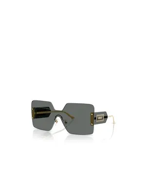 Versace Logo Rimless Sunglasses
