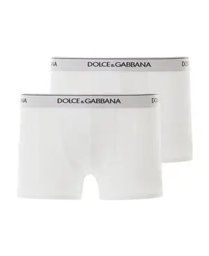 Dolce & Gabbana Dolce Gabbana Logo Waistband Boxer Briefs - White