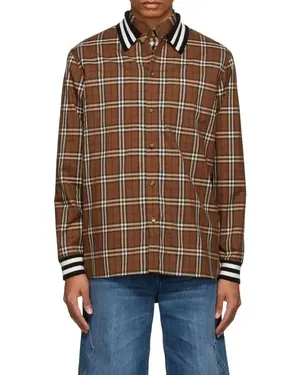 Burberry Checked Cotton-poplin Shirt