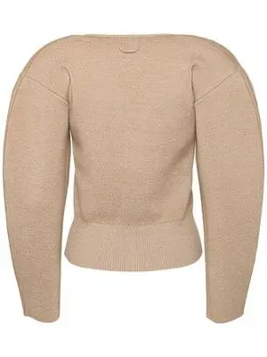 Jacquemus Le Gilet Doppio Wool Blend Cardigan - Nude
