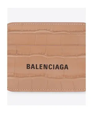 Balenciaga Portacarte Cash Da Donna In Beige