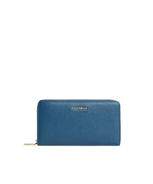 COCCINELLE Logo Lettering Zipped Wallet - Blue