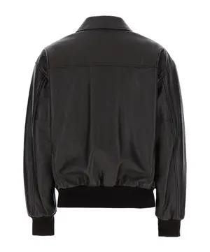 Celine Loose Aviator Blouson Jacket In Soft Lambskin