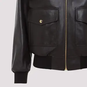 Celine Loose Aviator Blouson Jacket In Soft Lambskin
