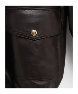 Celine Loose Aviator Blouson Jacket In Soft Lambskin