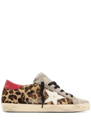 GOLDEN GOOSE Leopard Suede Superstar Sneakers