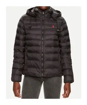 Ralph Lauren Padded Hooded Jacket With Drawstring And Zip Pockets