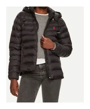 Ralph Lauren Padded Hooded Jacket With Drawstring And Zip Pockets