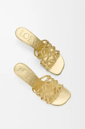 Loewe Petal Anagram Slides - Nude