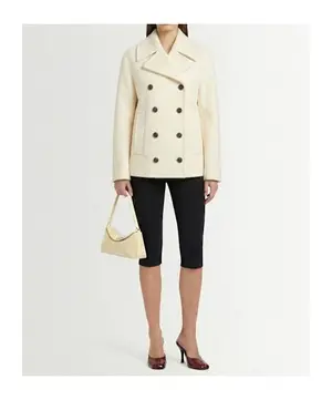 Jacquemus Le Caban Ovalo Wool Coat - White