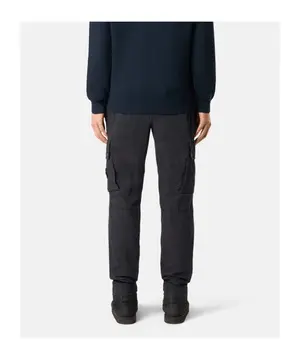 Stone Island Logo Patch Straight-leg Cargo Trousers