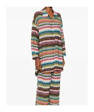 Missoni Chevron Knit Long Sleeve Shirt - Multicolor