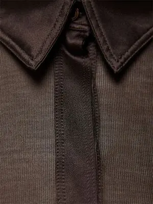 TOM FORD Silk Jersey Long Sleeve Polo