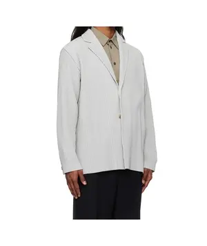 Issey Miyake Pleated Single-breasted Blazer