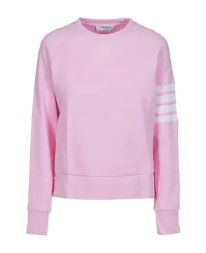 Thom Browne 4-bar Striped Crewneck Sweatshirt - Light Pink