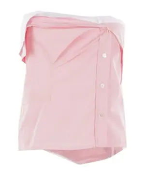 Miu Miu Layered Strapless Top With Suspender Detail