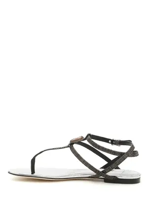 Dolce & Gabbana Heart-shaped Pendant Flat Sandals