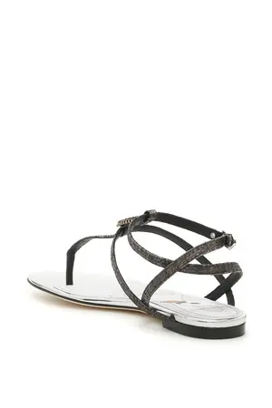 Dolce & Gabbana Heart-shaped Pendant Flat Sandals
