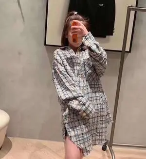 Faith Connexion Plaid Long Shirt