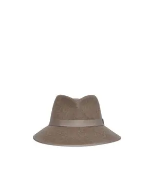 Max Mara Wool Felt Hat With Grosgrain Ribbon Trim - Beige