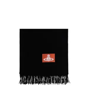 VIVIENNE WESTWOOD Logo-patch Fringed Scarf