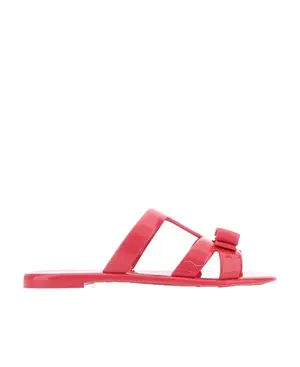 FERRAGAMO Logo Bow Flat Sandals