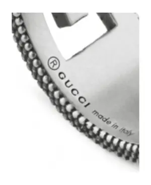 Gucci Sterling Silver Square G Motif Ring