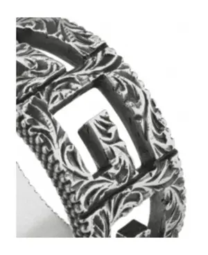 Gucci Sterling Silver Square G Motif Ring