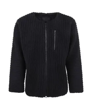 Issey Miyake Pleated Fleece-texture Zip-up Jacket