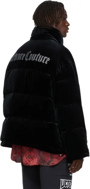 Vetements Crystal Logo Padded Jacket