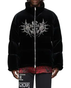 Vetements Crystal Logo Padded Jacket
