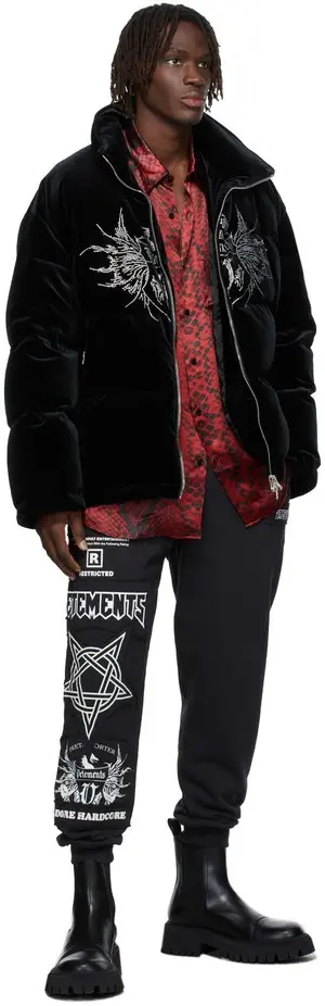 Vetements Crystal Logo Padded Jacket