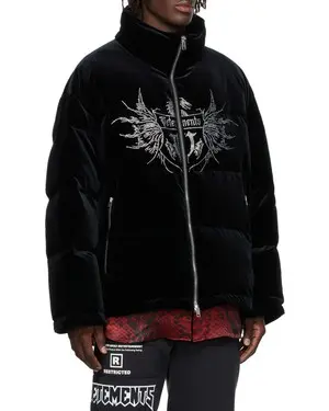 Vetements Crystal Logo Padded Jacket
