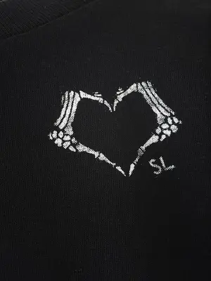 Saint Laurent Heart Logo Print T-shirt