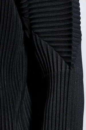 Issey Miyake Homme Plissé Zip-up Pleated Jacket - Black