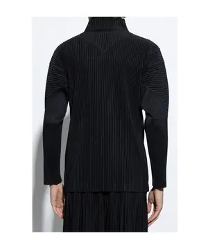 Issey Miyake Homme Plissé Zip-up Pleated Jacket - Black