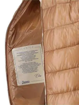 Herno Quilted Coat With Detachable Knit Collar
