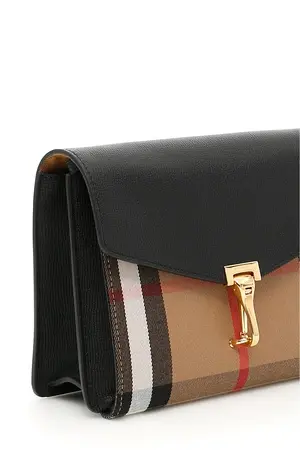 Burberry House Check Clamshell Bag - Black
