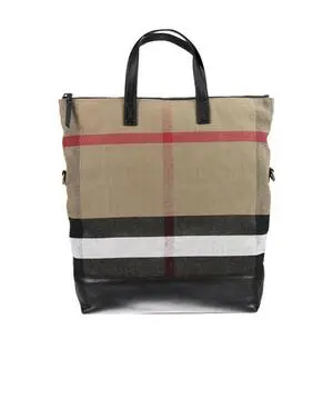 Burberry Plaid Canvas Shoulder Bag