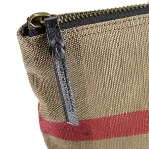 Burberry Plaid Canvas Shoulder Bag