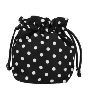 GANNI Printed Polka Dot Bucket Pouch