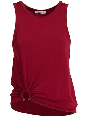Rabanne Viscose Jersey Tank Top With Ring Detail