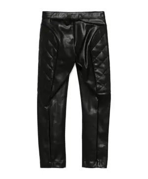 Moschino Quilted Faux-leather Trousers