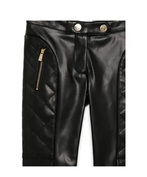 Moschino Quilted Faux-leather Trousers