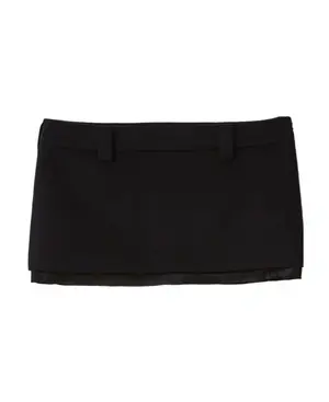 Miu Miu Logo Embroidered Mini Skirt